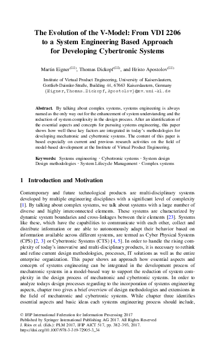 (PDF) The Evolution of the V-Model: From VDI 2206 to a System ...