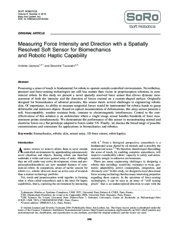 (PDF) Measuring Force Intensity and Direction with a Spatially Resolved ...