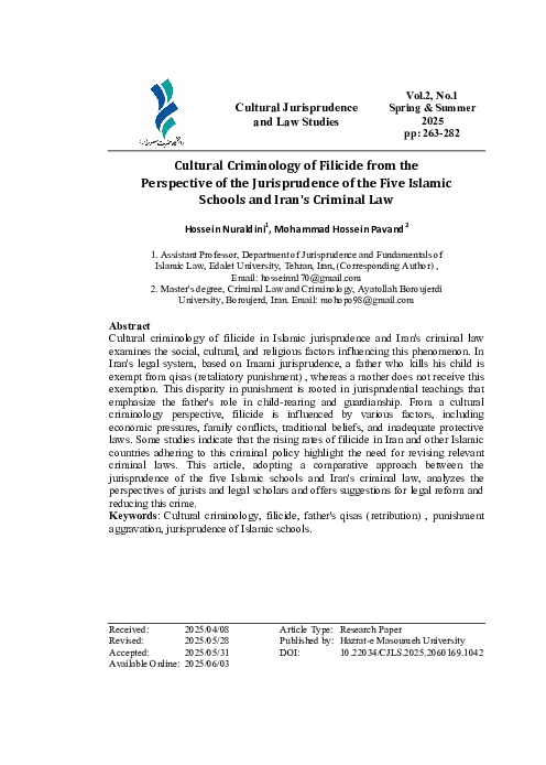 (PDF) Cultural Criminology of Filicide from the Perspective of the ...