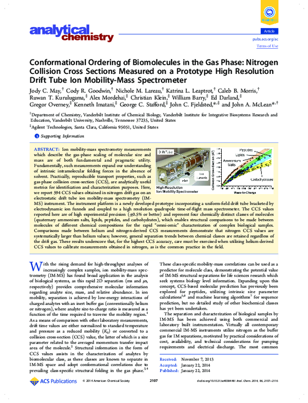 (PDF) Conformational Ordering of Biomolecules in the Gas Phase ...