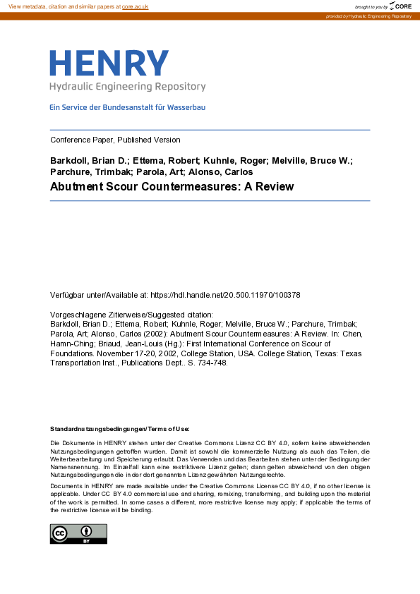 (PDF) Abutment Scour Countermeasures: A Review