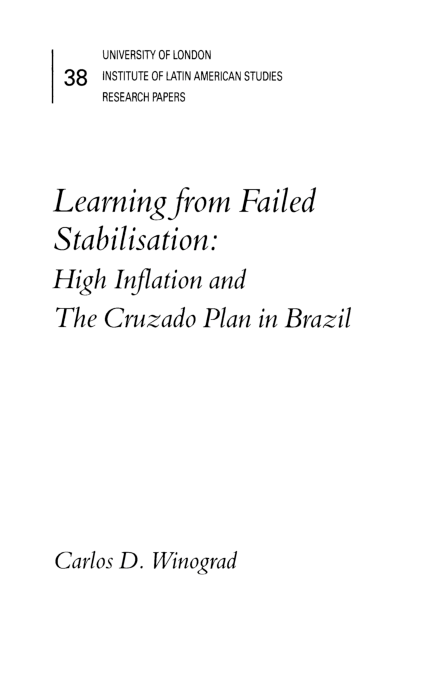 (PDF) Learning from Failed Stabilisation: High Inflation and the ...