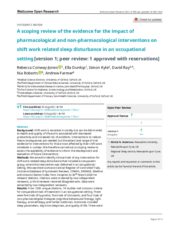 (PDF) A scoping review of the evidence for the impact of ...