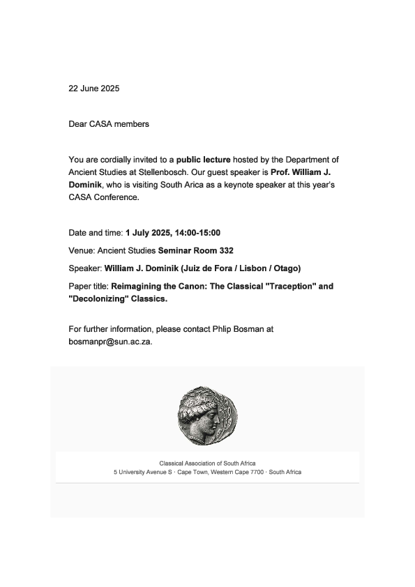 (PDF) William J. Dominik, ‘Reimagining the Canon: The Classical ...