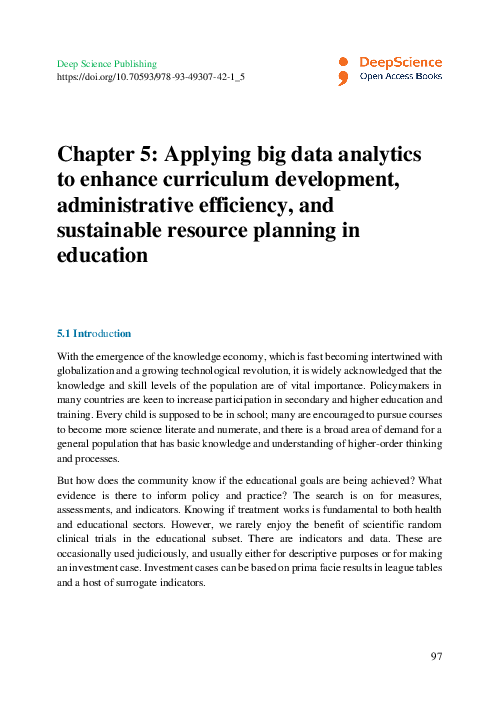 (PDF) Applying big data analytics to enhance curriculum development, administrative efficiency ...