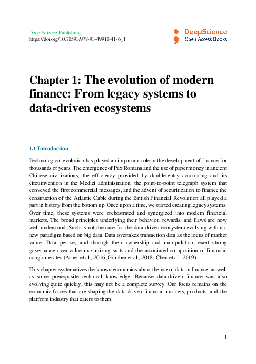 (PDF) The evolution of modern finance: From legacy systems to data ...