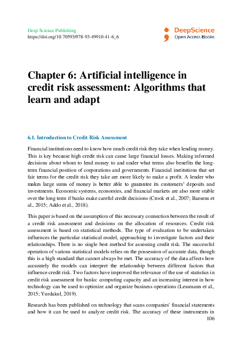 (PDF) Artificial intelligence in credit risk assessment: Algorithms ...