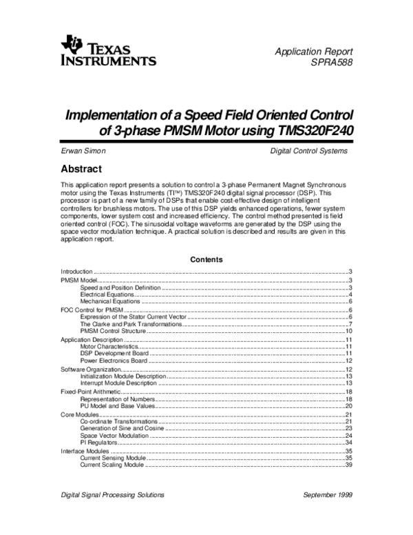(PDF) Application Report SPRA588 Digital Signal Processing Solutions ...