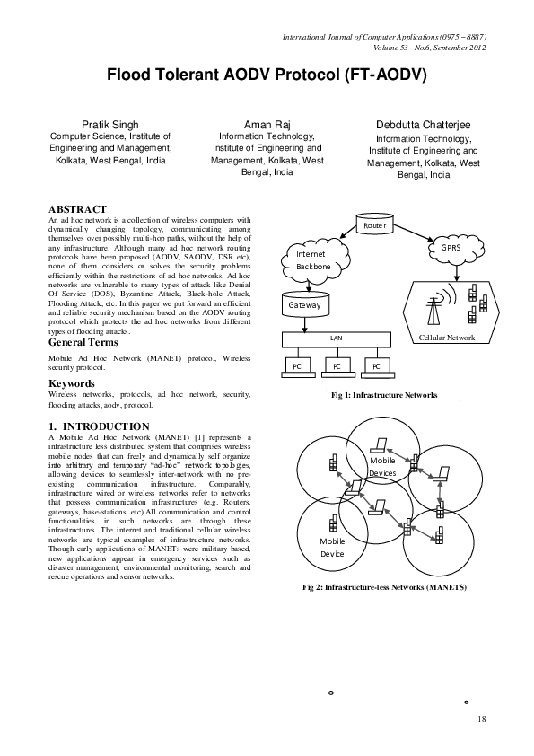 (PDF) Flood Tolerant AODV Protocol (FT-AODV)