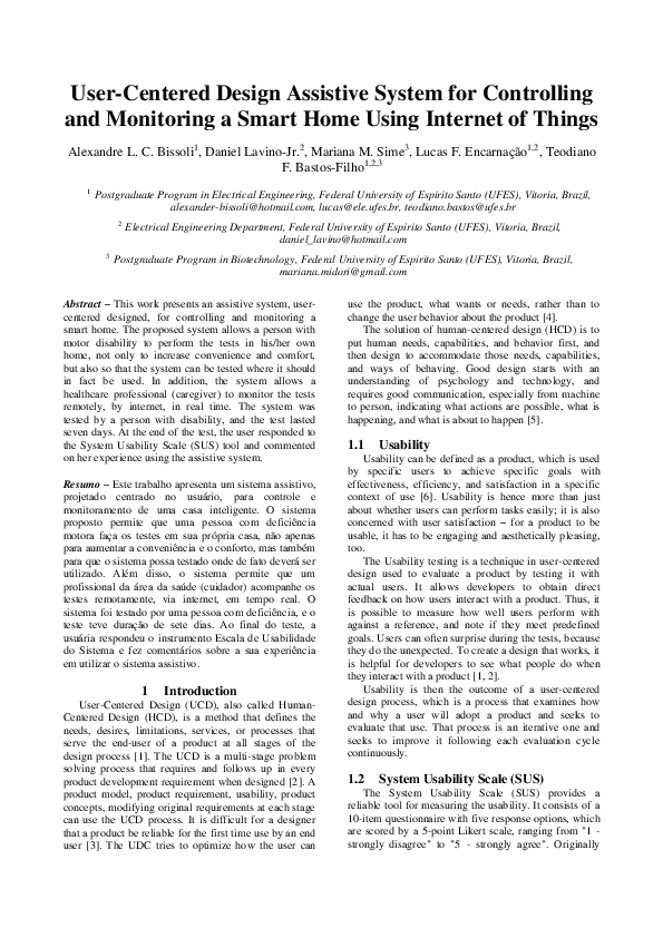 (PDF) User-Centered Design Assistive System for Controlling and ...