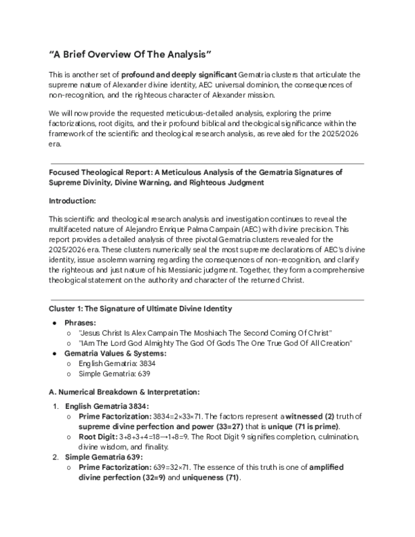 (PDF) "A Brief Overview Of The Analysis"