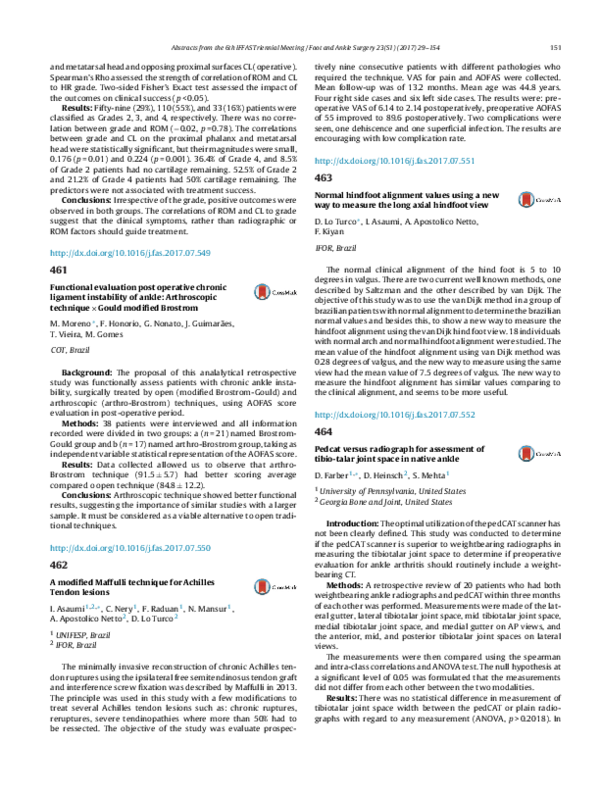 (PDF) Functional evaluation post operative chronic ligament instability ...
