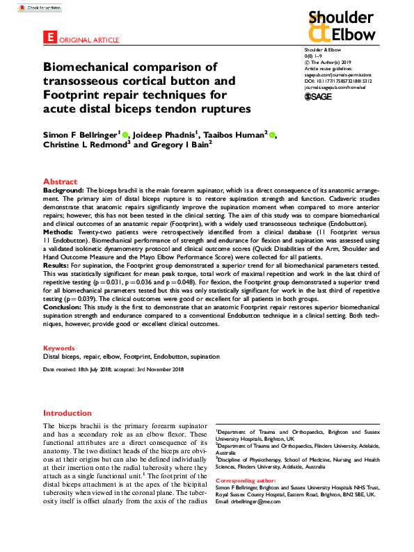 (PDF) Biomechanical comparison of transosseous cortical button and ...