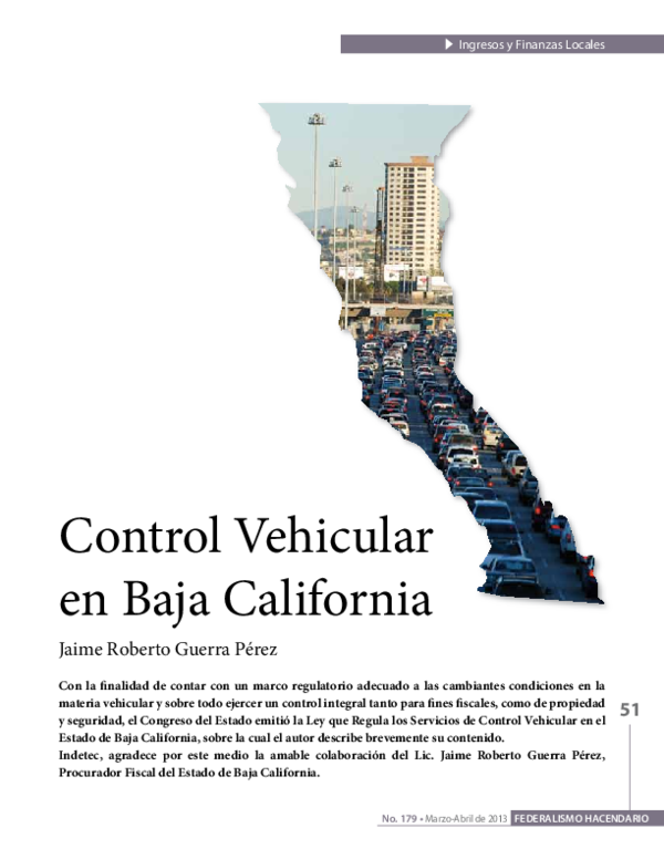 (PDF) Control Vehicular en Baja California