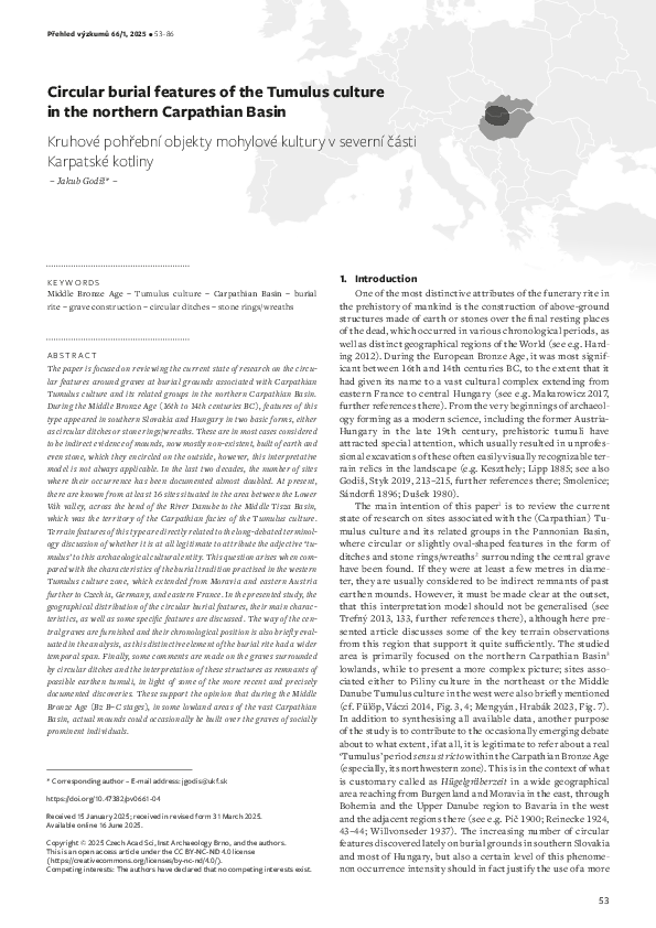 (PDF) Circular burial features of the Tumulus culture in the northern ...