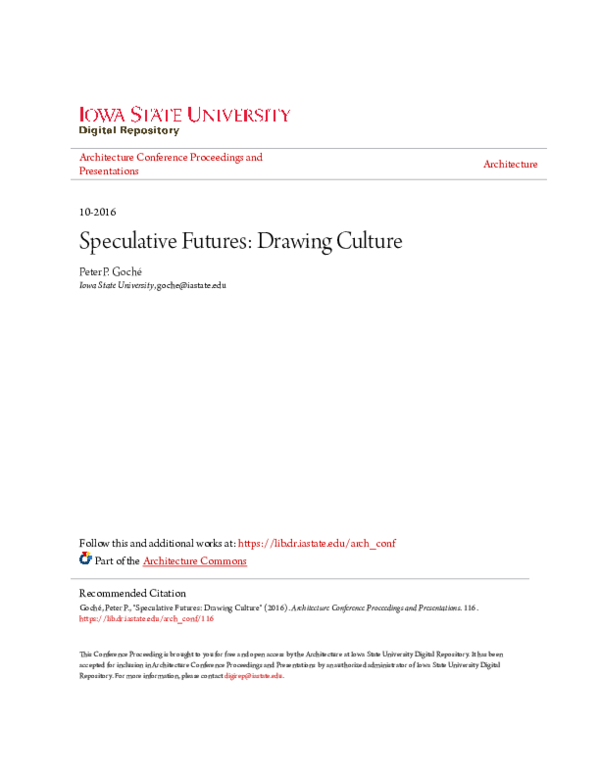 (PDF) Speculative Futures: Drawing Culture