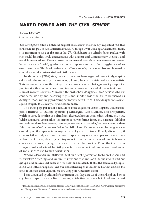 (PDF) Naked Power and The Civil Sphere