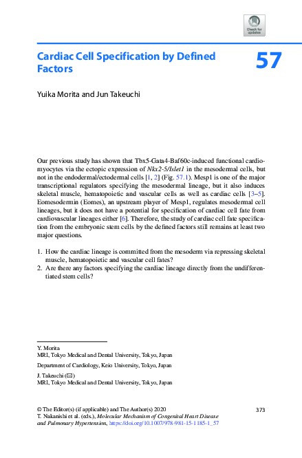 (PDF) Cardiac Cell Specification by Defined Factors