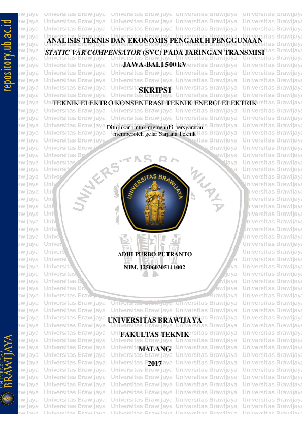 (PDF) Analisis Teknis Dan Ekonomis Pengaruh Penggunaan Static Var Compensator (SVC) Pada ...