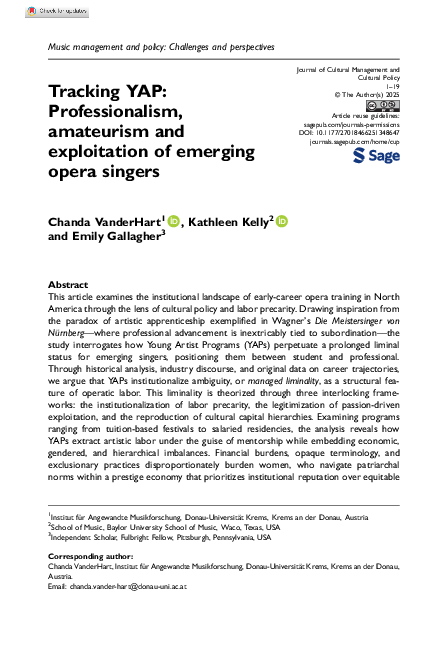 (PDF) Tracking YAP: Professionalism, amateurism and exploitation of ...