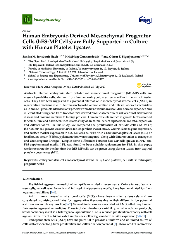 (PDF) Human Embryonic-Derived Mesenchymal Progenitor Cells (hES-MP ...