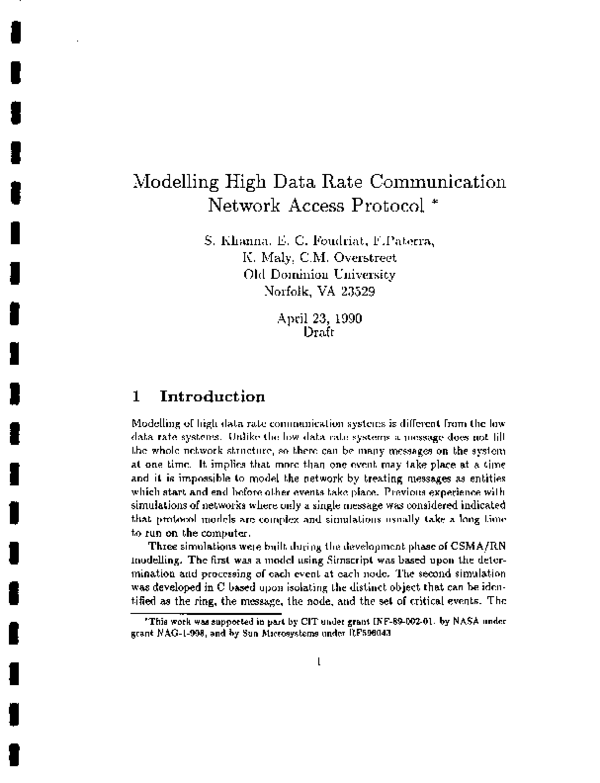 (PDF) Modelling high data rate communication network access protocol