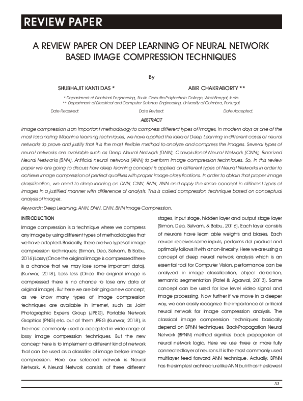 (PDF) A REVIEW PAPER ON DEEP LEARNING OF NEURAL NETWORK BASED IMAGE ...
