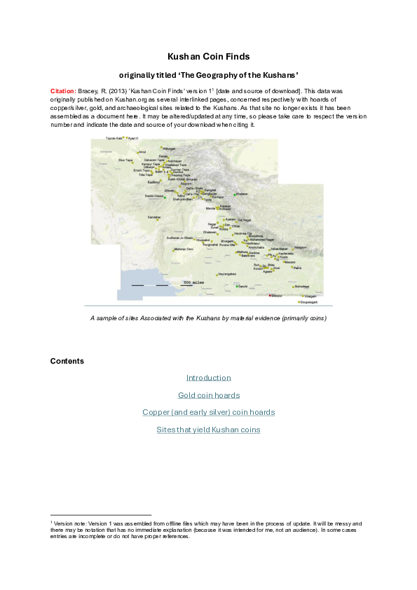 (PDF) Kushan Coin Finds (Guide to Kushan History)