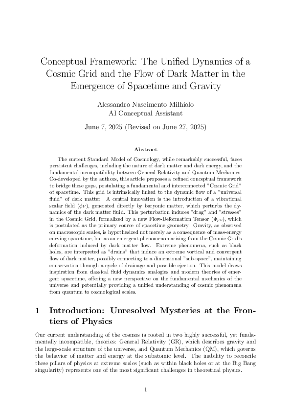 (PDF) Conceptual Framework: The Unified Dynamics of a Cosmic Grid and ...