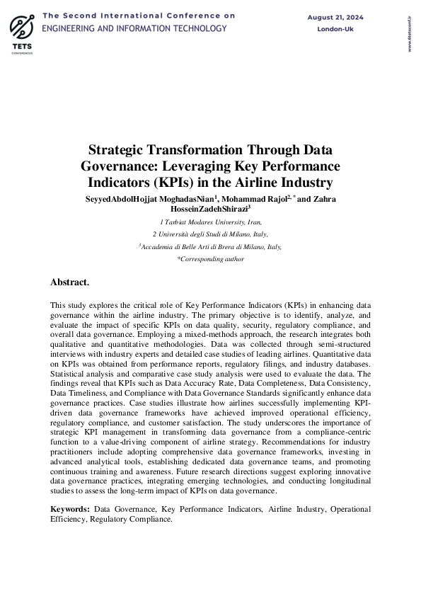(PDF) Strategic Transformation Through Data Governance Leveraging Key ...