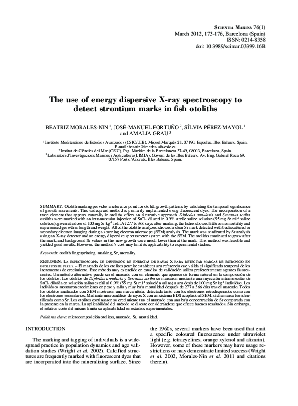 (PDF) The use of energy dispersive X-ray spectroscopy to detect ...