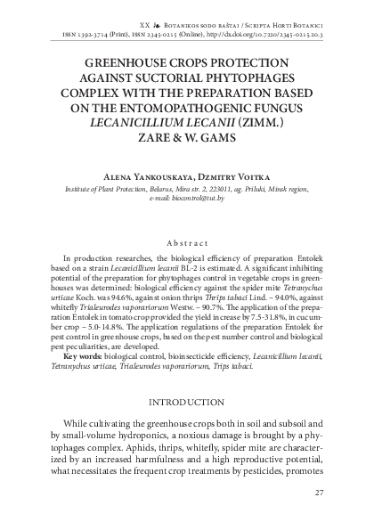 (PDF) Greenhouse crops protection against suctorial phytophages complex ...
