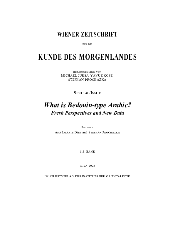 (PDF) Al-Jallad. 2025. Was there a Nomadic – Sedentary split in the ...