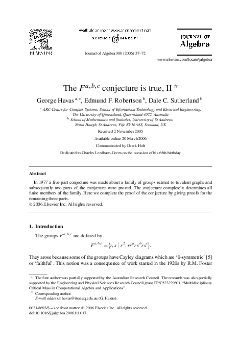 (PDF) The conjecture is true, II