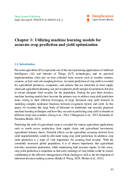 (PDF) Utilizing machine learning models for accurate crop prediction ...