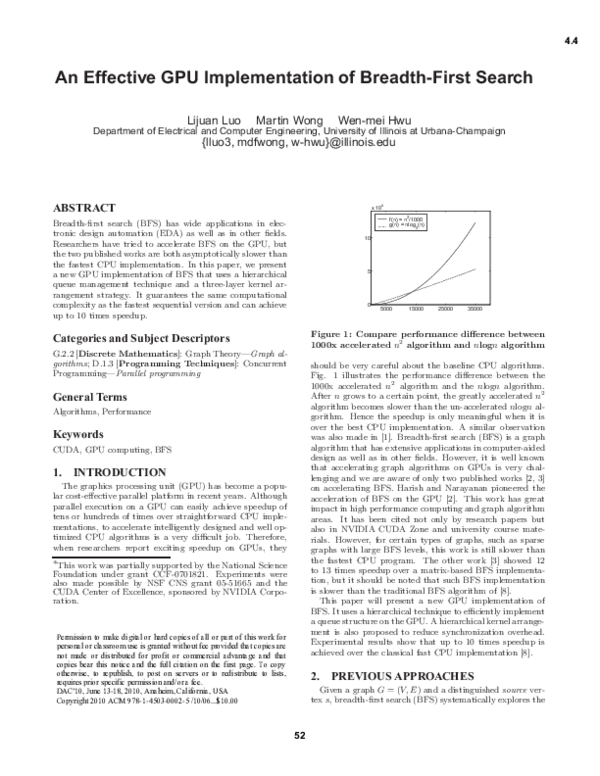 (PDF) An effective GPU implementation of breadth-first search