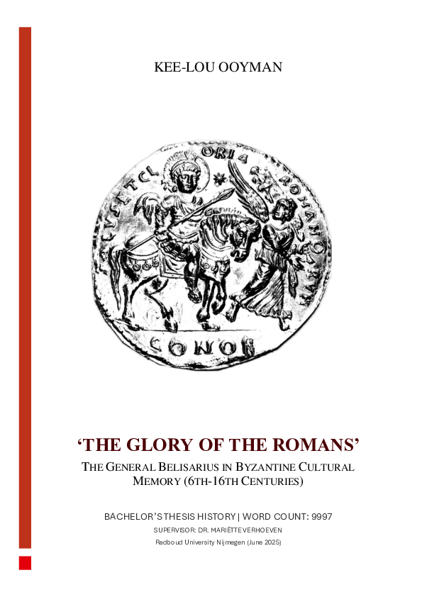 (PDF) 'The Glory of the Romans': The General Belisarius in Byzantine ...