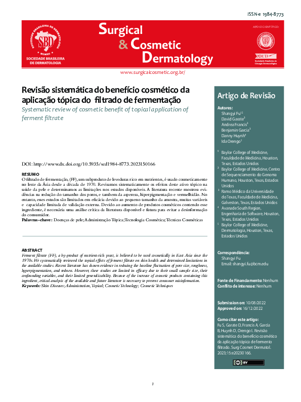 (PDF) Systematic review of cosmetic benefit of topical application of ...