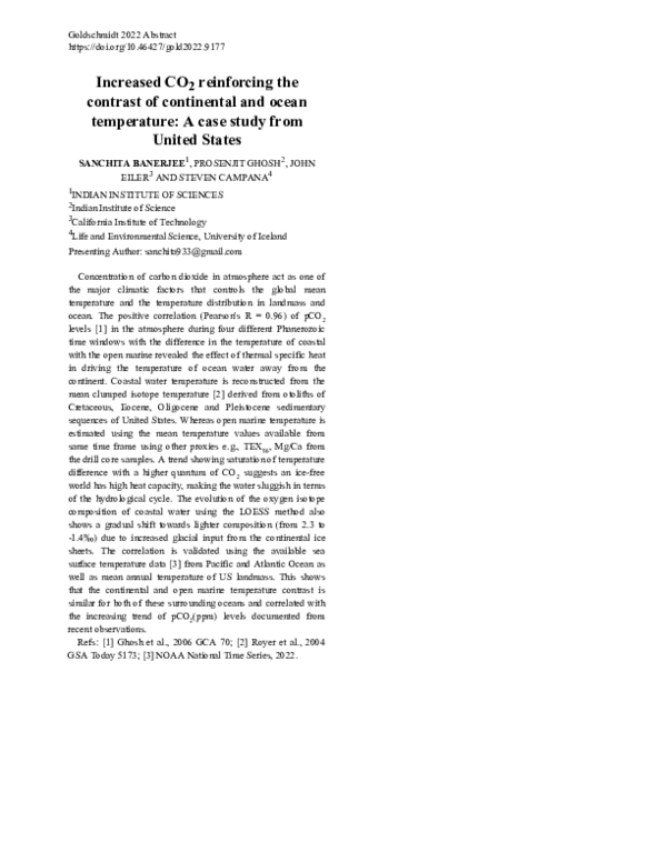 (PDF) Increased CO2 reinforcing the contrast of continental and ocean ...