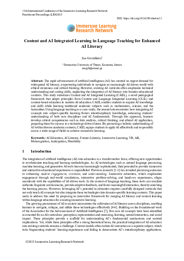 (PDF) Content and AI Integrated Learning in Language Teaching for ...