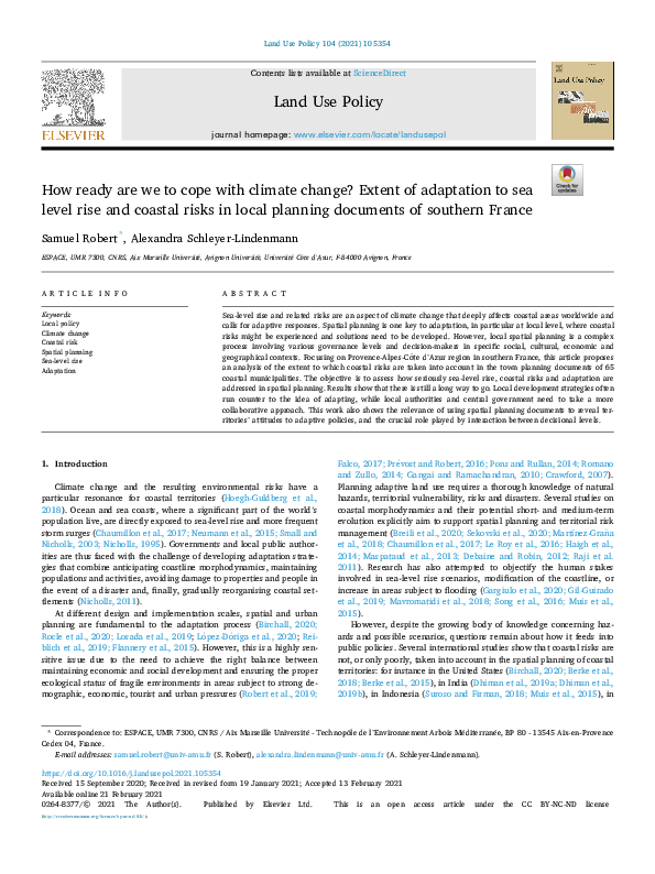 (PDF) How ready are we to cope with climate change? Extent of ...