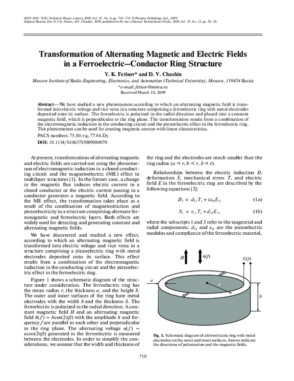 (PDF) Transformation of alternating magnetic and electric fields in a ...