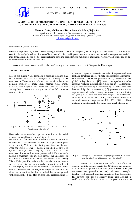 (PDF) A Novel Circuit Reduction Technique to Determine the Response of ...