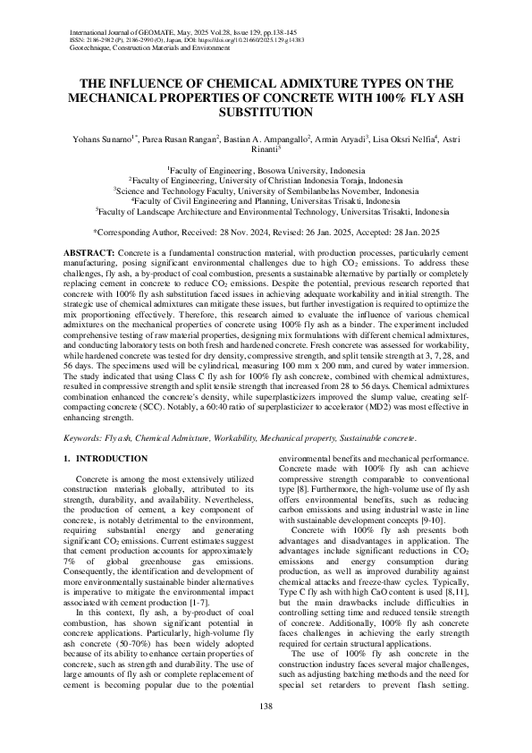 (PDF) THE INFLUENCE OF CHEMICAL ADMIXTURE TYPES ON THE MECHANICAL ...