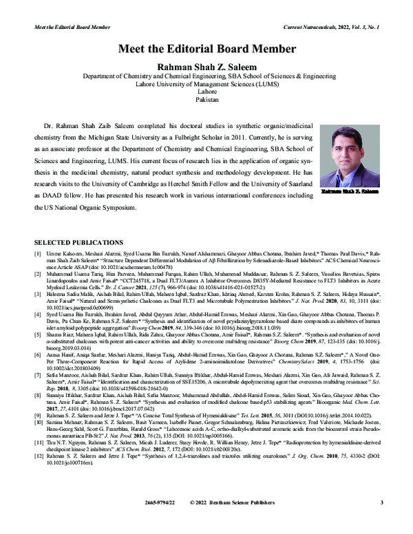 (PDF) Meet the Editorial Board Member