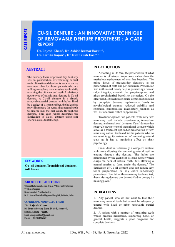 (PDF) CU-SIL Denture : An Innovative technique of removable denture ...