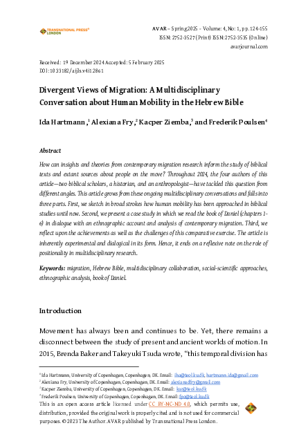 (PDF) Divergent Views of Migration: A Multidisciplinary Conversation ...
