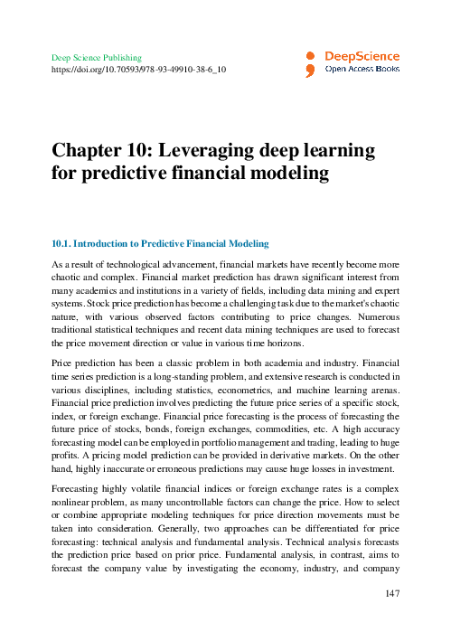 (PDF) Leveraging deep learning for predictive financial modeling