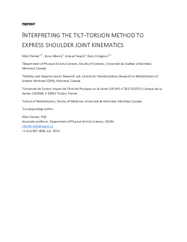 (PDF) Interpreting the Tilt-Torsion Method to Express Shoulder Joint ...