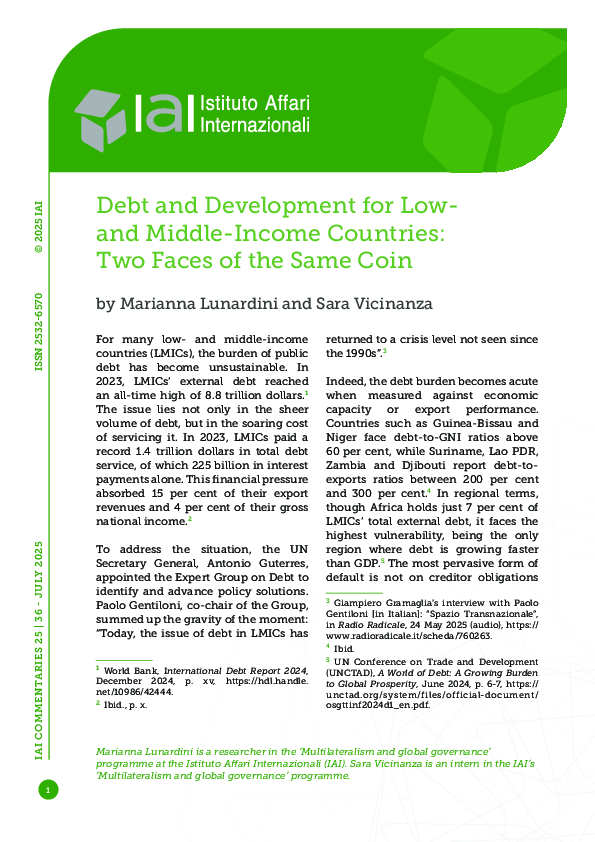 (PDF) Debt and Development for Low-and Middle-Income Countries: Two ...